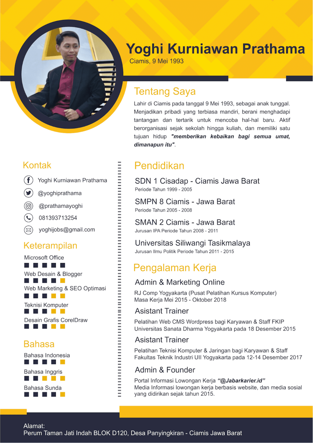 11 Contoh Curriculum Vitae Yang Baik dan Benar